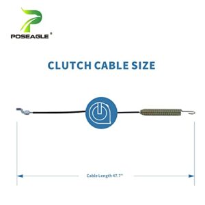 POSEAGLE 2 Pack 946-04701 Auger Clutch Cable Compatible with Cub Cadet MTD 946-04701, 746-04701, 946 04701, 746 04701, 946 04701, 746 04701