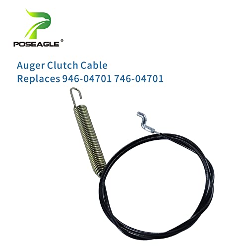 POSEAGLE 2 Pack 946-04701 Auger Clutch Cable Compatible with Cub Cadet MTD 946-04701, 746-04701, 946 04701, 746 04701, 946 04701, 746 04701