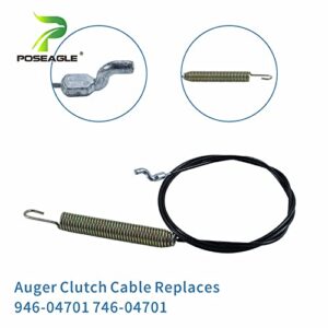 POSEAGLE 2 Pack 946-04701 Auger Clutch Cable Compatible with Cub Cadet MTD 946-04701, 746-04701, 946 04701, 746 04701, 946 04701, 746 04701