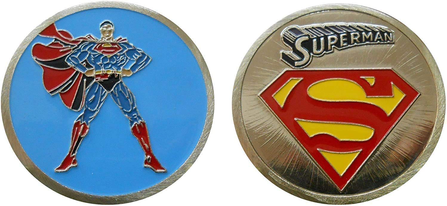 Comic Characters Challenge Coin, Marvel Comic Coins, DC Comic Coin, (Superman)