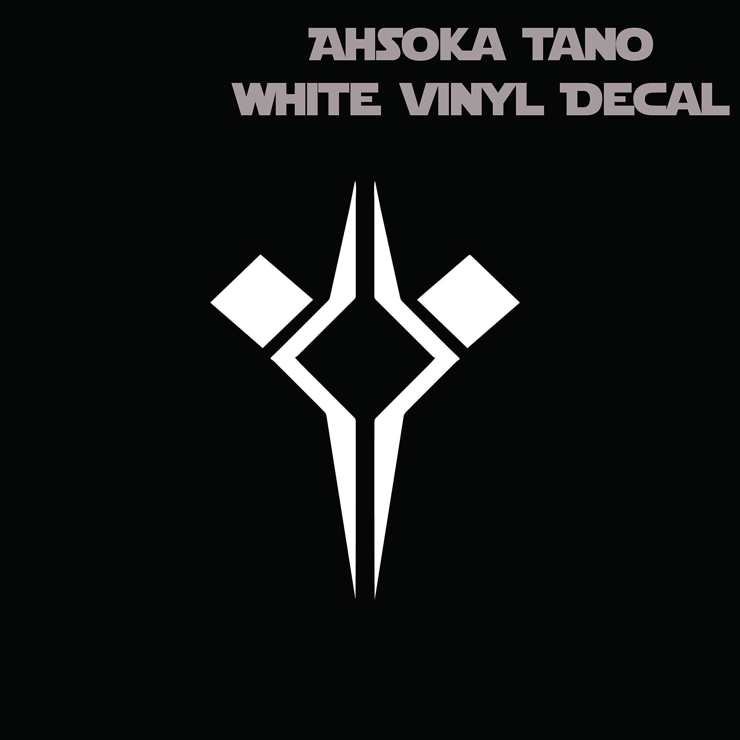 Asoka Tano Vinyl Star Minimalist Decal sticker in WHITE