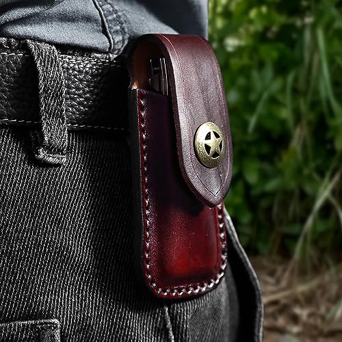 FORESAIL Folding pocket Knife,M390 Blade and Rosewood Handle Outdoor Folding Knife Ball Bearing, with Pocket Clip for Camping Hiking Travel EDC Tool