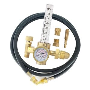 awlolwa argon co2 mig tig flow meter welding weld regulator gauge gas welder cga-580 with 80'' (6.6ft) hose