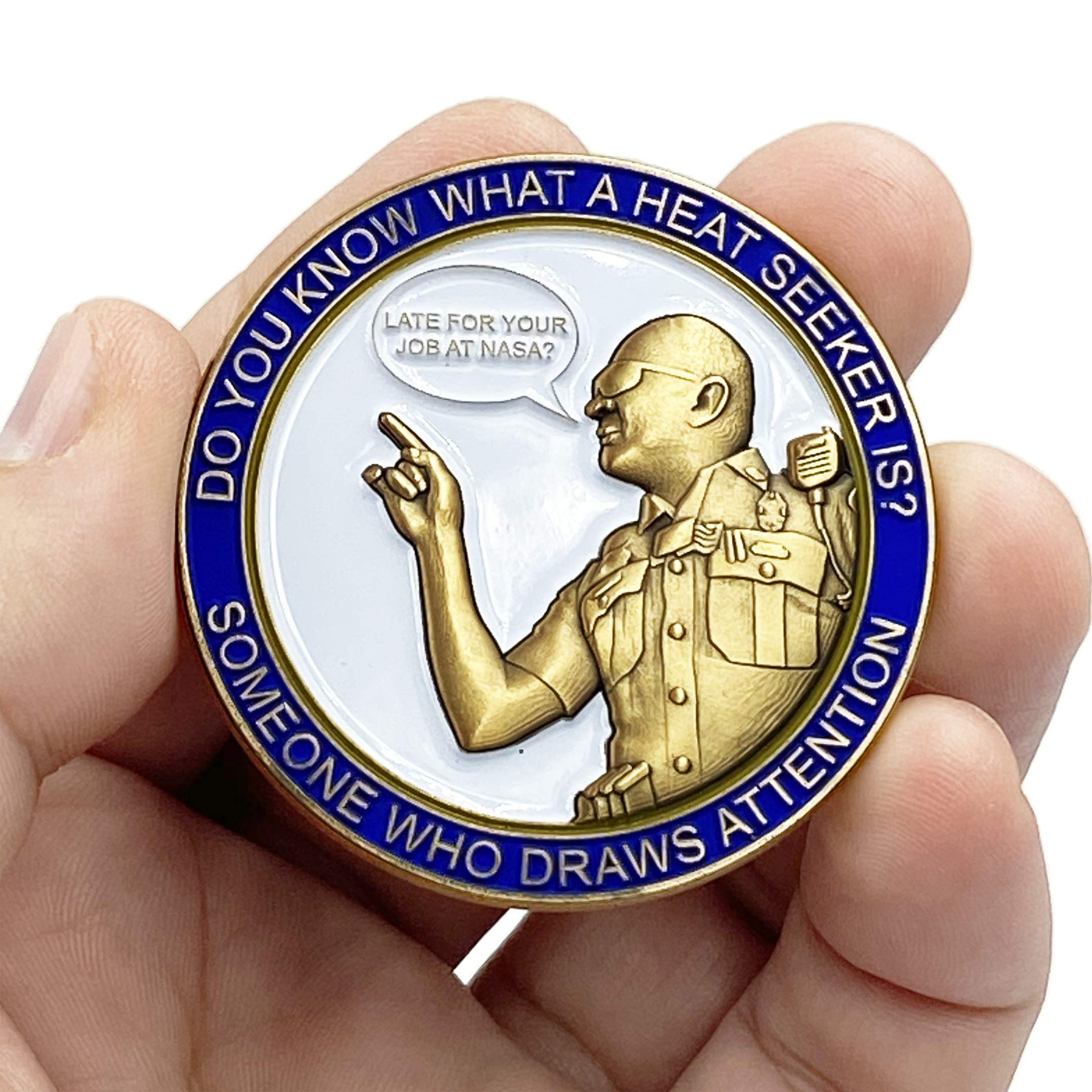 EL6-012 Heroes of The Highway Version 4 Heat Seeker Edition Late for Your Job at NASA CSP Challenge Coin Inspired by Connecticut State Police CT Trooper Matthew Spina