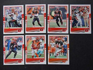 2020 donruss veteran football cincinnati bengals team set of 7 cards: c.j. uzomah(#64), tyler boyd(#65), joe mixon(#66), john ross iii(#67), geno atkins(#68), a.j. green(#69), ken anderson(#70)