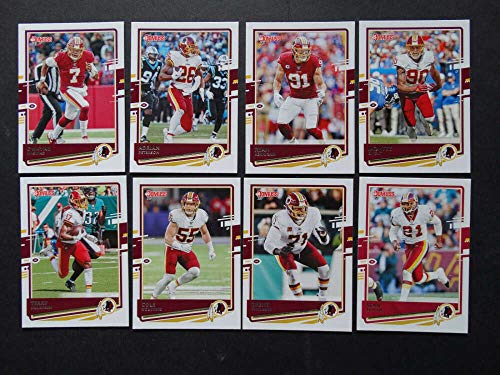 2020 Donruss Veteran Football Washington Football Team Set of 8 Cards: Dwayne Haskins(#237), Adrian Peterson(#238), Ryan Kerrigan(#239), Montez Sweat(#240), Terry McLaurin(#241), Cole Holcomb(#242), Trent Williams(#243), Sean Taylor(#244)