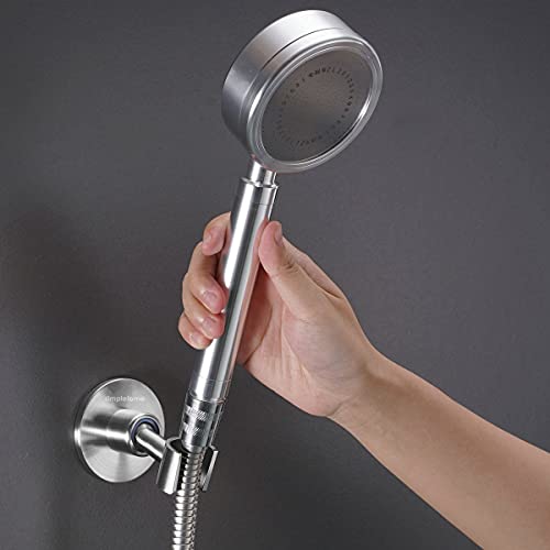 simpletome Shower Head Holder Adhesive Adjustable Bracket Wall Mount SUS304 Stainless Steel