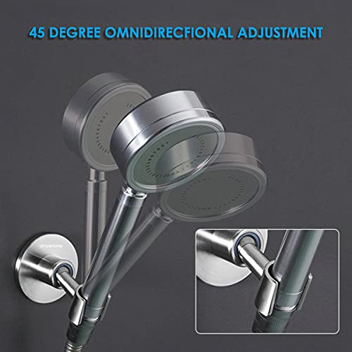 simpletome Shower Head Holder Adhesive Adjustable Bracket Wall Mount SUS304 Stainless Steel