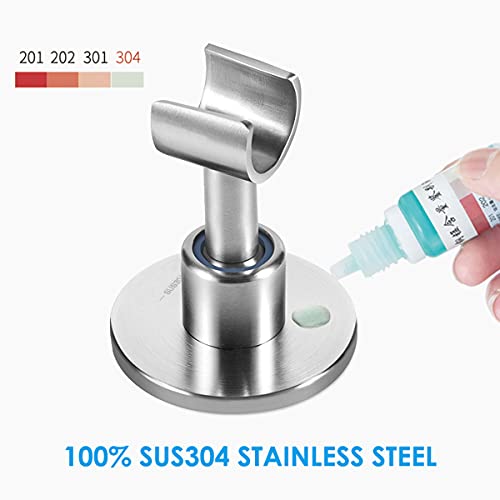 simpletome Shower Head Holder Adhesive Adjustable Bracket Wall Mount SUS304 Stainless Steel