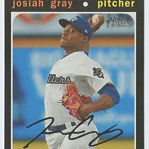 2020 Topps Heritage Minors #138 Josiah Gray RC Rookie Tulsa Drillers Baseball Trading Card