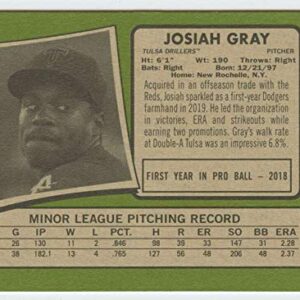 2020 Topps Heritage Minors #138 Josiah Gray RC Rookie Tulsa Drillers Baseball Trading Card