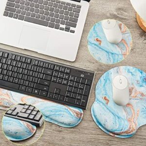 Hiyong Memory Foam Mouse Pad and Keyboard Pad Set - Lightweight for Easy Typing & Pain Relief - Ergonomic for Laptop, Desktop, Game, Office