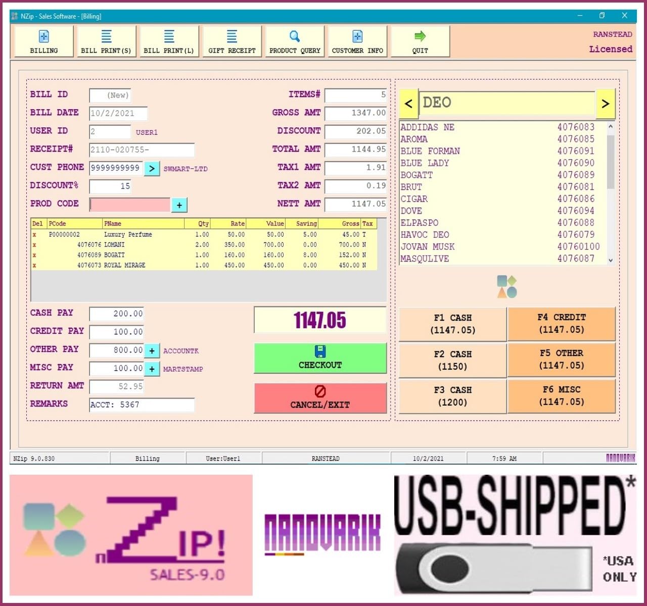 Inventory Billing Software (Retail POS NZIP)