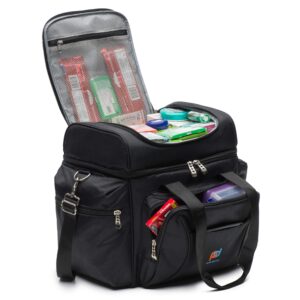 XXX-Extra Large Multiple Meals Family Cooler Bag (XXX-14x13x9.5 in)-No Hardliner. Dual Compartment, Heavy Duty 1680D Fabric, Thick Insulation, Reinforced Stiches. Not for Everyday Use-Too Large