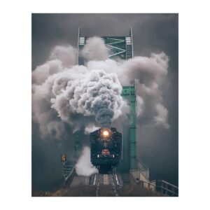 antique steam locomotive- wall art decor, retro train image print, perfect for railroad decor, home decor, kids room decor, office decor, studio decor game room decor & man cave decor. unframed- 8x10