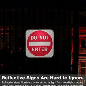 Do Not Enter Sign,12x12 Inch Square .040 Aluminum,Reflective Rust Free Metal Sign,Fade/ Weather Resistant,Easy to Mount,Indoor/Outdoor Use