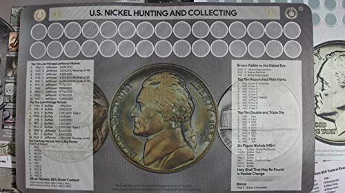 U.S. Nickel Hunting and Collecting 11" x 17" Coin Roll Rubber and Cloth Mat