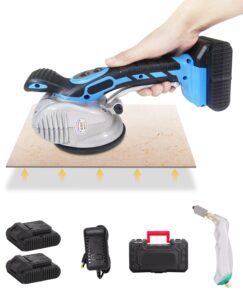 yjingrui tile vibration machine 18000r/min, tile installation tool tile tiling machine, 16.8v 10ah li-on rechargeable (2 battery)