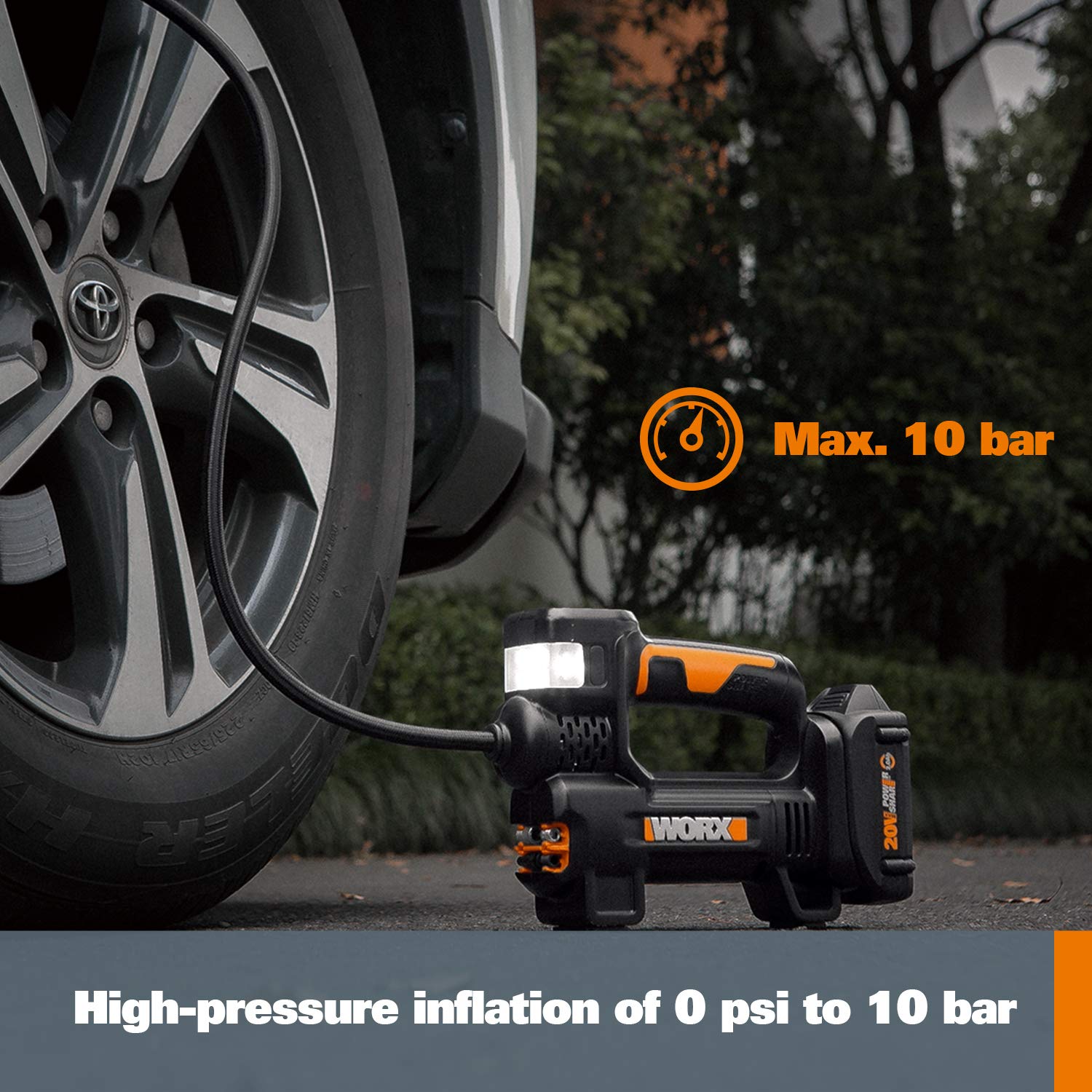 Worx WX092L.9 20V Power Share Portable Air Pump Inflator (Tool Only)