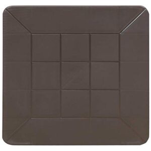 Sunnydaze 18-Inch Square Indoor/Outdoor Plastic Side Table - Set of 2 Tables - Brown