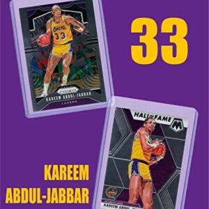 Kareem Abdul-Jabbar Basketball Cards Assorted (5) Bundle - Los Angeles Lakers, Milwaukee Bucks Trading Card Gift Pack