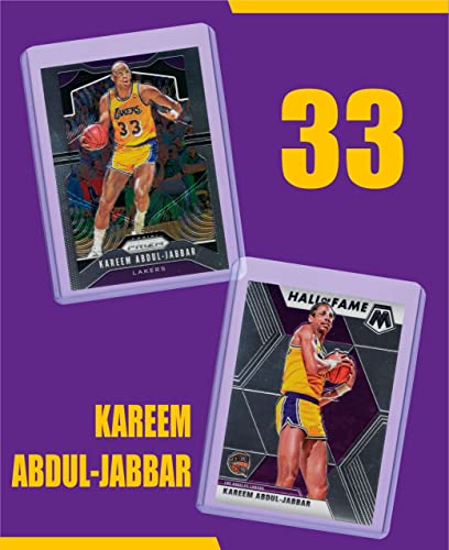 Kareem Abdul-Jabbar Basketball Cards Assorted (5) Bundle - Los Angeles Lakers, Milwaukee Bucks Trading Card Gift Pack