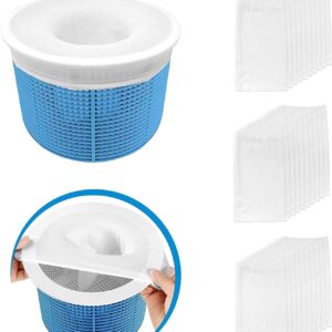 Aiglam Pool Skimmer Socks, 30-Pack Pool Basket Socks to Save Pumps, Filters, Baskets and Skimmers, for In-Ground and Above Ground Pools