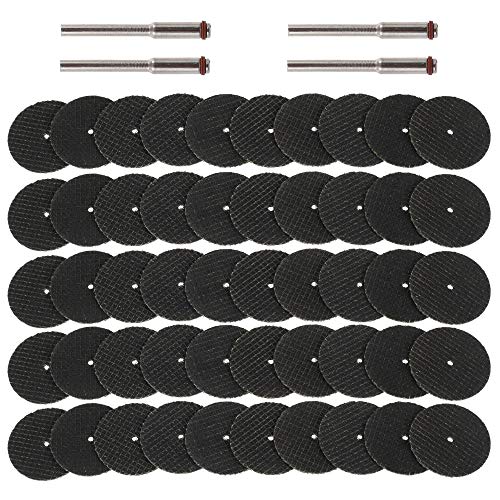 54 Pcs Abrasive Cutting Tool Accessory Reinforced Fiberglass Cut Off Wheels Abrasive Cutting Tool Disc with 4 Mandrels Included Rotary Discs Compatible with Dremel Cutting Rotary Tool Accessory