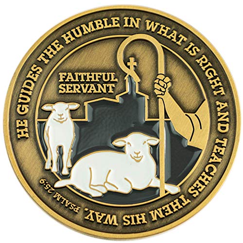 Pastors Coin, Pastor Appreciation Gift for Men and Women, Preacher Gifts, Humble Servant Token for Ministers, for Pastors Wife, Bishops, and Priests, Christian Religious Prayer Token