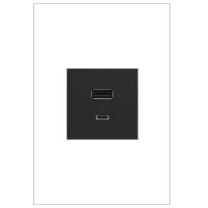 adorne Full-Size, USB Outlet, Ultra Fast Charge, A/C USB Outlet, Graphite, ARUSB2AC6G4