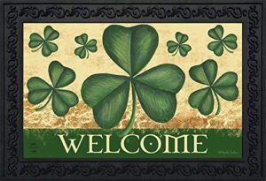 briarwood lane shamrock welcome st. patrick's day doormat indoor outdoor 18" x 30"