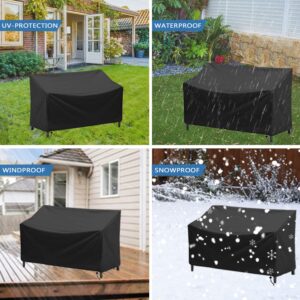 Rilime Patio Bench Cover,Outdoor 2-Seater Waterproof Outdoor Loveseat/Glider/Sofa/Furniture Cover,53L x 26W x 35H inch