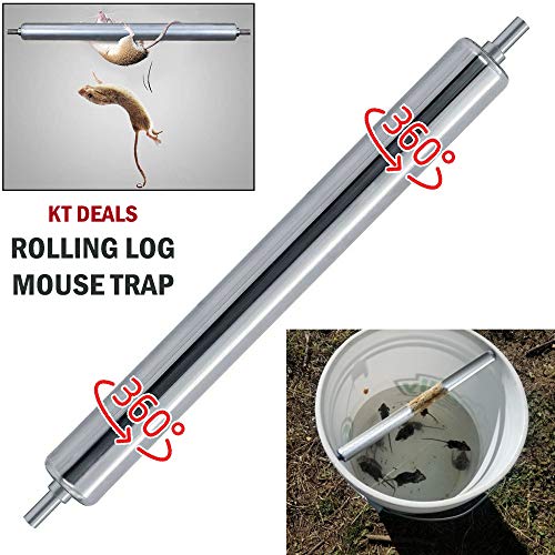 Rolling Mouse Trap Humane Mice Rats Mouse Killer Roll Trap Spinning Log Grasp Rat Catcher Mouse Bucket Trap Roller Traps