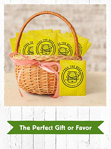 American Meadows Wildflower Seed Packets "Feed The Bees'' Party Favors (Pack of 20) - Pollinator Wildflower Seed Mix to Attract Hummingbirds, Bees, and Butterflies, Party Favor for Any Occasion