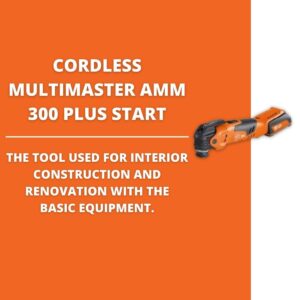 Fein Multimaster Tool AMM 300 Plus Start Oscillating Kit - 12V Battery-Powered Cordless Multi Tool for Interior Work and Renovation - Includes 7 Accessories and Case - 71293261090