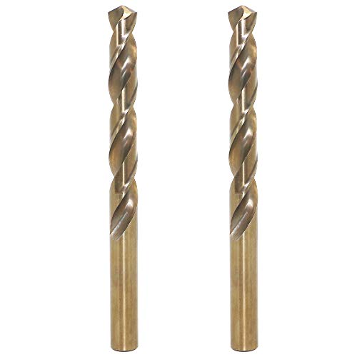 5mm Metric M35 Cobalt Steel Extremely Heat Resistant Twist Drill Bit of 2pcs with Straight Shank to Cut Through Hard Metals Such as Stainless Steel and Cast Iron, 5% Cobalt M35 Grade HSS-CO