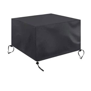 FLR Square Fire Pit Cover, 45x45x25 Inch,Waterproof 420D Heavy Duty Gas Fire Pit Cover, Patio Furniture Cover,All-Season Protection Fire Pit Cover,Black (45x45x25in)