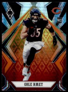 2020 panini phoenix fire burst #130 cole kmet chicago bears (silver prizm refractor) nfl football card (rc - rookie card) nm-mt