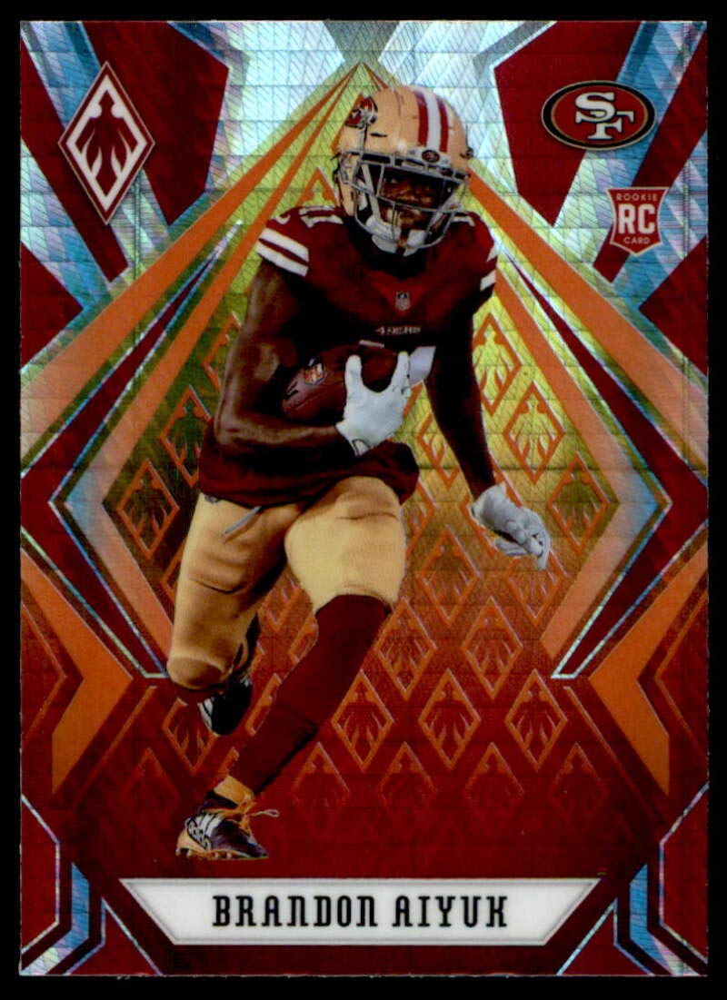 2020 Panini Phoenix Fire Burst #117 Brandon Aiyuk San Francisco 49ers (Silver Prizm Refractor) NFL Football Card (RC - Rookie Card) NM-MT