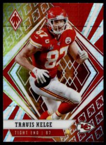 2020 panini phoenix fire burst #47 travis kelce kansas city chiefs (silver prizm refractor) nfl football card nm-mt