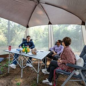 EVER ADVANCED Screen House Room Outdoor Screened Canopy Tent Zippered Gazebos 8-10 Person for Patios Shelter, 12' x10', Brown