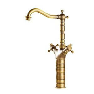 y-lkun bathroom sink taps bathroom taps copper antique faucet basin faucet slotted bathroom basin sink hot cold taps mixer basin brass sink mixer taps non-concussive bathroom faucets