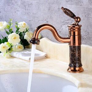 shisyan y-lkun basin sink mixer tap for lavatory antique hot and cold water rose gold bathroom vanity sink faucet