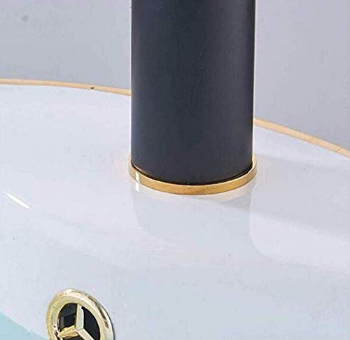 ShiSyan Y-LKUN Modern Double Basin Sink Hot and Cold Water Faucetfaucet Sink Basin Faucet Brass Mixer Curved Mouth Black