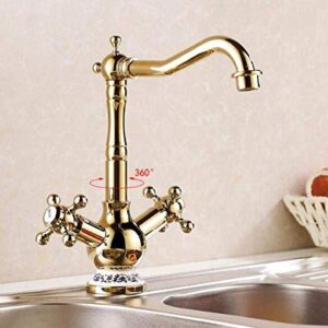 ShiSyan Y-LKUN Gold Kitchen Cold and hot Water faucets Mixer Kitchen taps Basin faucets Home Supplies