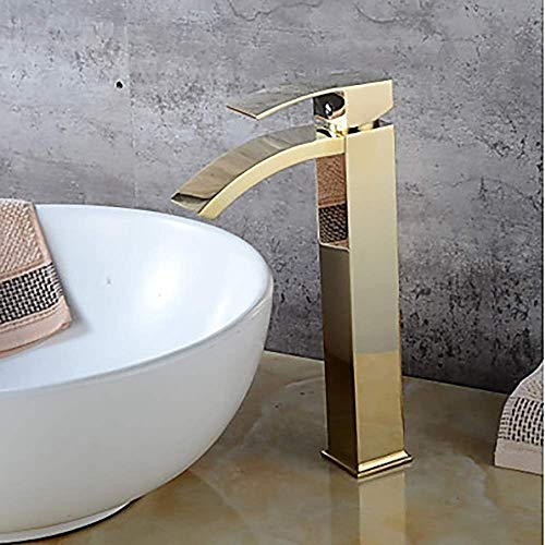 ShiSyan Y-LKUN High end Modern Gold Hotel Bathroom Bathroom Sink Faucet - Waterfall One Handle One Tap Pretty