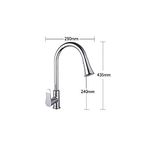 ShiSyan Y-LKUN Kitchen Vegetable Pot Taps Pull Type Rotate Faucet The Two Mode Nozzle Cold Heat Mixing Valve Sink Single Handle Water-tap