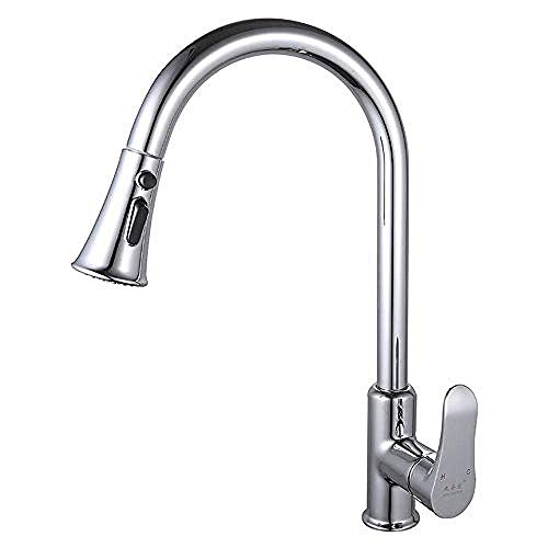 ShiSyan Y-LKUN Kitchen Vegetable Pot Taps Pull Type Rotate Faucet The Two Mode Nozzle Cold Heat Mixing Valve Sink Single Handle Water-tap