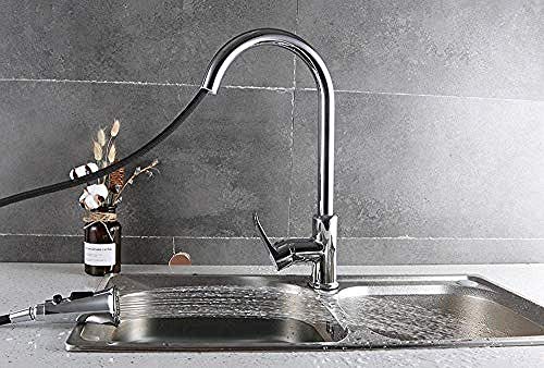 ShiSyan Y-LKUN Kitchen Vegetable Pot Taps Pull Type Rotate Faucet The Two Mode Nozzle Cold Heat Mixing Valve Sink Single Handle Water-tap