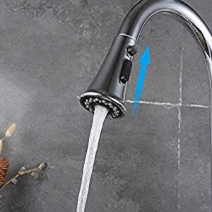 ShiSyan Y-LKUN Kitchen Vegetable Pot Taps Pull Type Rotate Faucet The Two Mode Nozzle Cold Heat Mixing Valve Sink Single Handle Water-tap